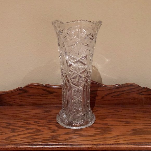Accents | Rare Antique Millersburg Glass Ohio Star Vase C19912 | Poshmark